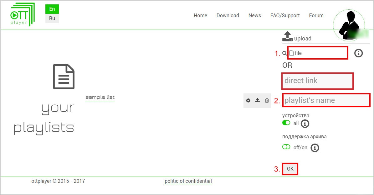 How to upload your playlist on OTT Player Panel – gateiptv